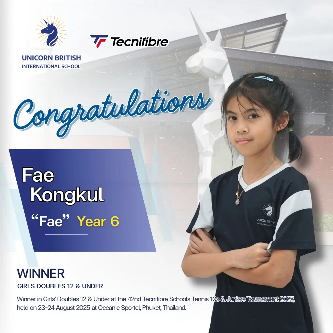 Congratulations to Fae Kongkul - Unicorn British International School